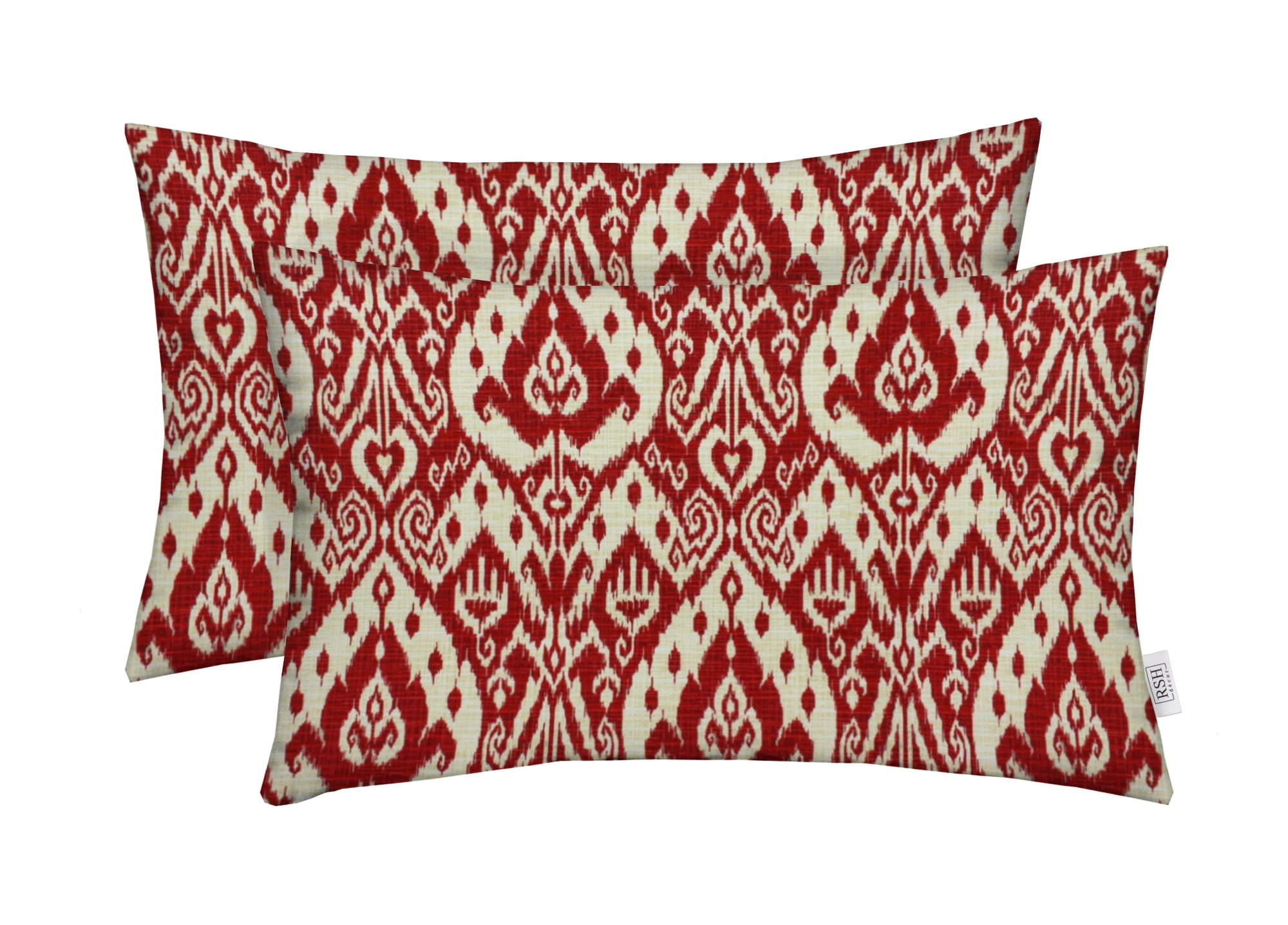RSH Décor Indoor Outdoor Set of 2 Pillows, 20" x 12", Ashmore Red ...