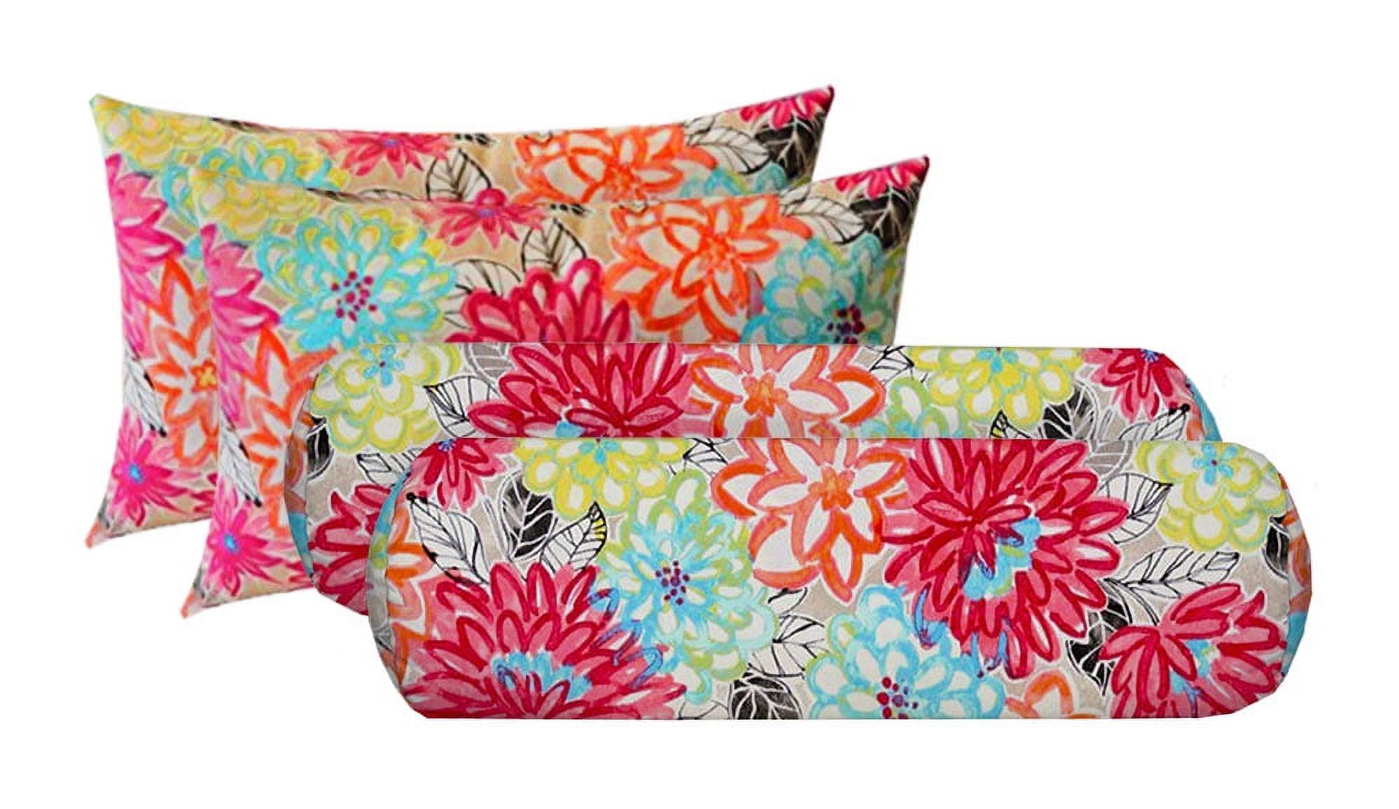 Simply Daisy, Tree Mallow, Floral Print Outdoor Pillow - Walmart.com