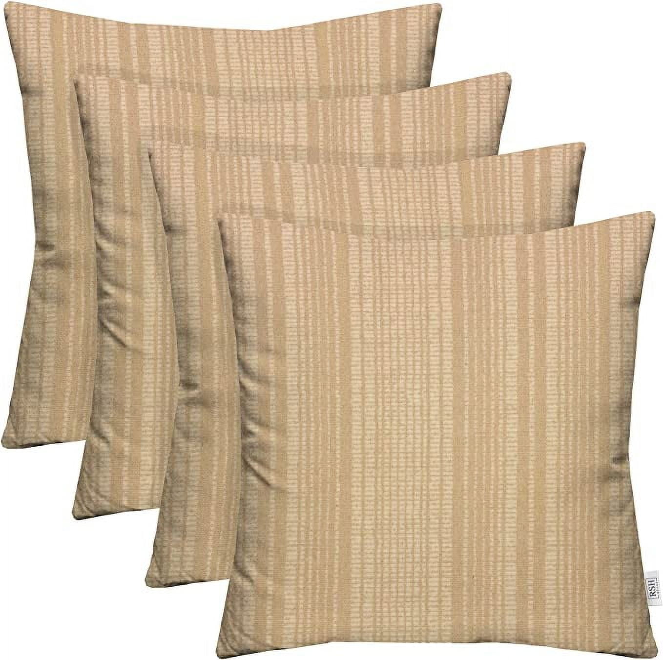 RSH Décor Indoor Outdoor Set of 4 Pillows, 17" x 17", Boardwalk Sand ...