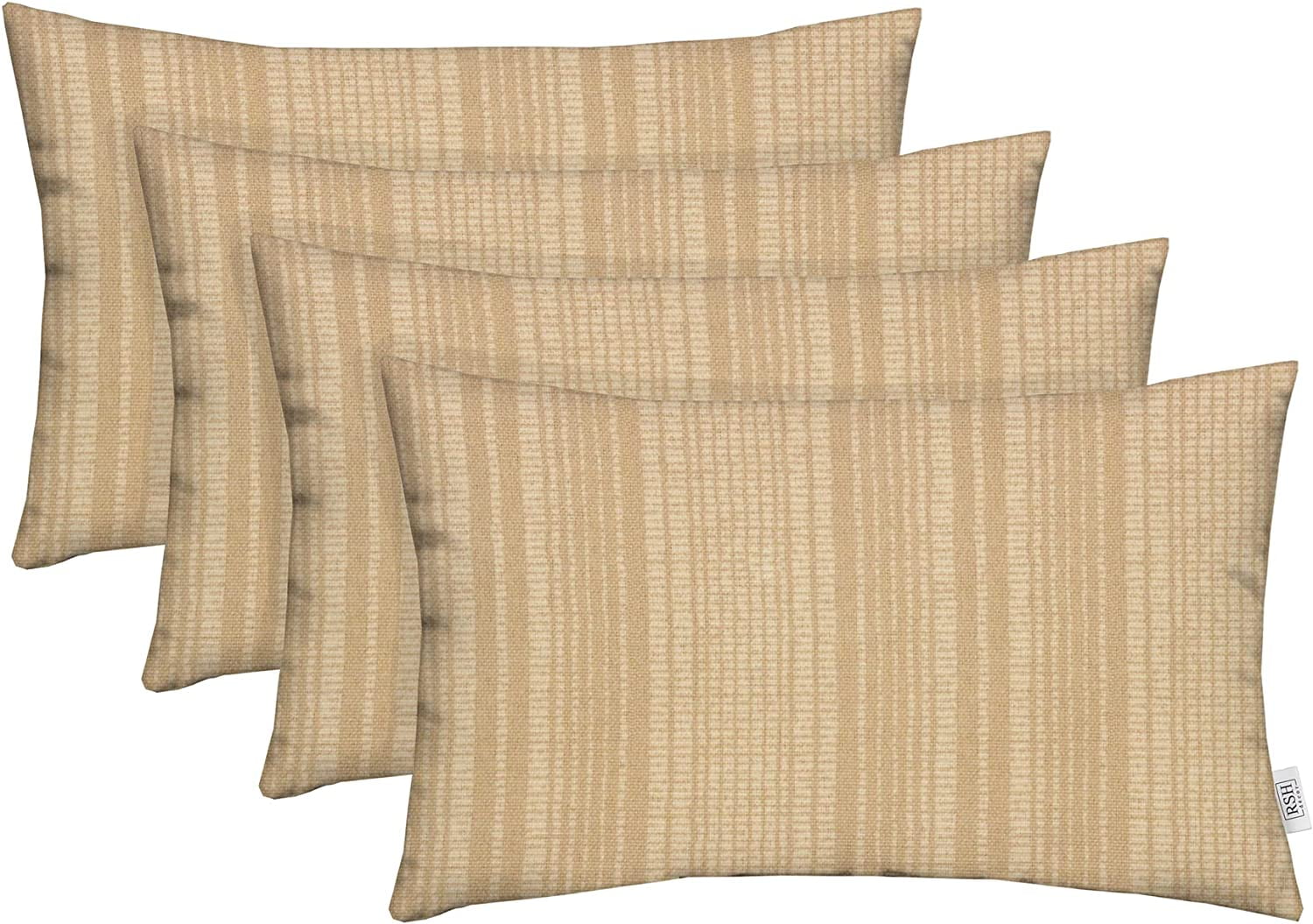 RSH Décor Indoor Outdoor Set of 4 Pillows, 26" x 16", Boardwalk Sand ...