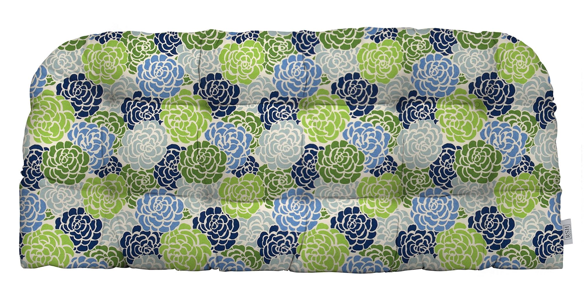 RSH Décor Indoor Outdoor Single Tufted Wicker Loveseat Cushion ...