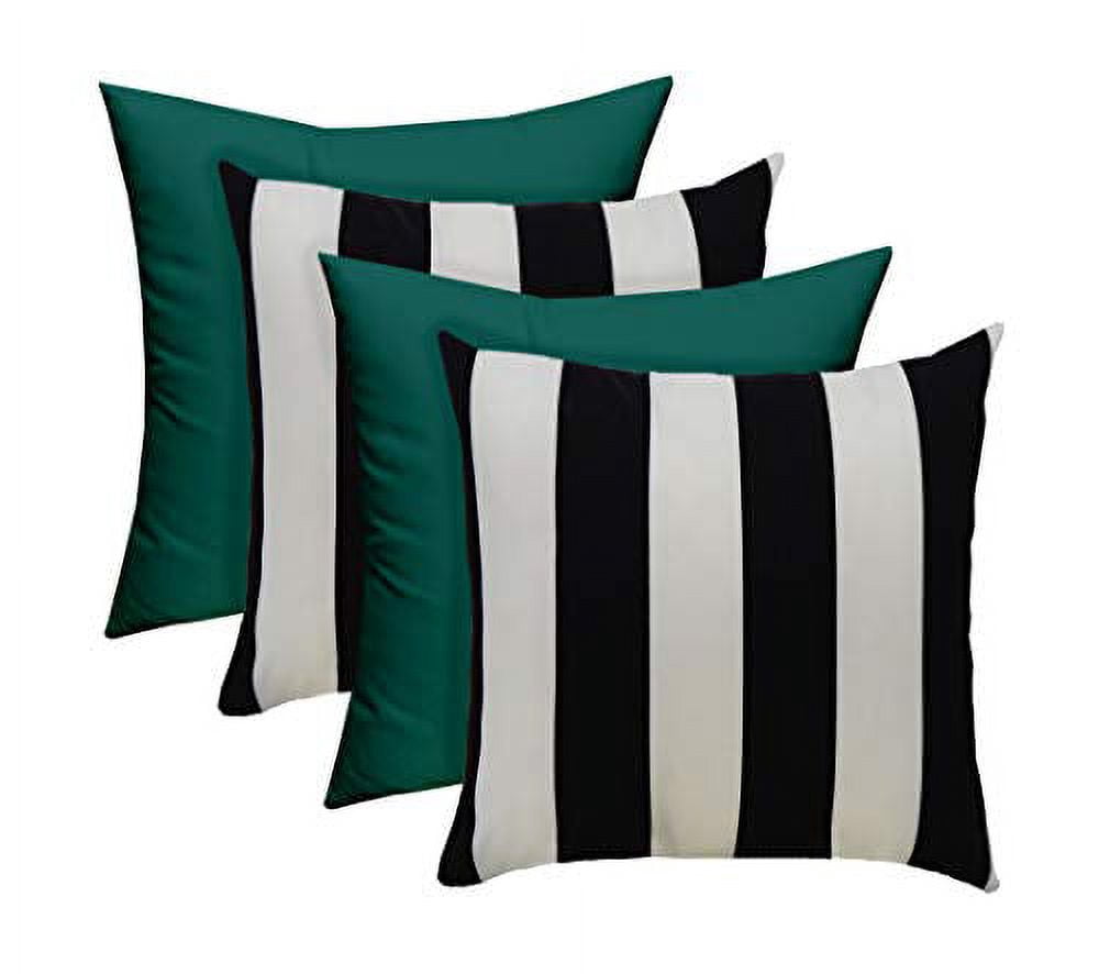 RSH Decor: 4 Square Throw Pillows | 17" x 17" | All-Weather Spun Fabric ...
