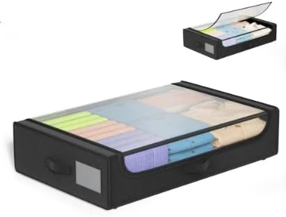 RSJH 2 Pack Under Bed Storage with Wheels Larger Underbed Storage ...
