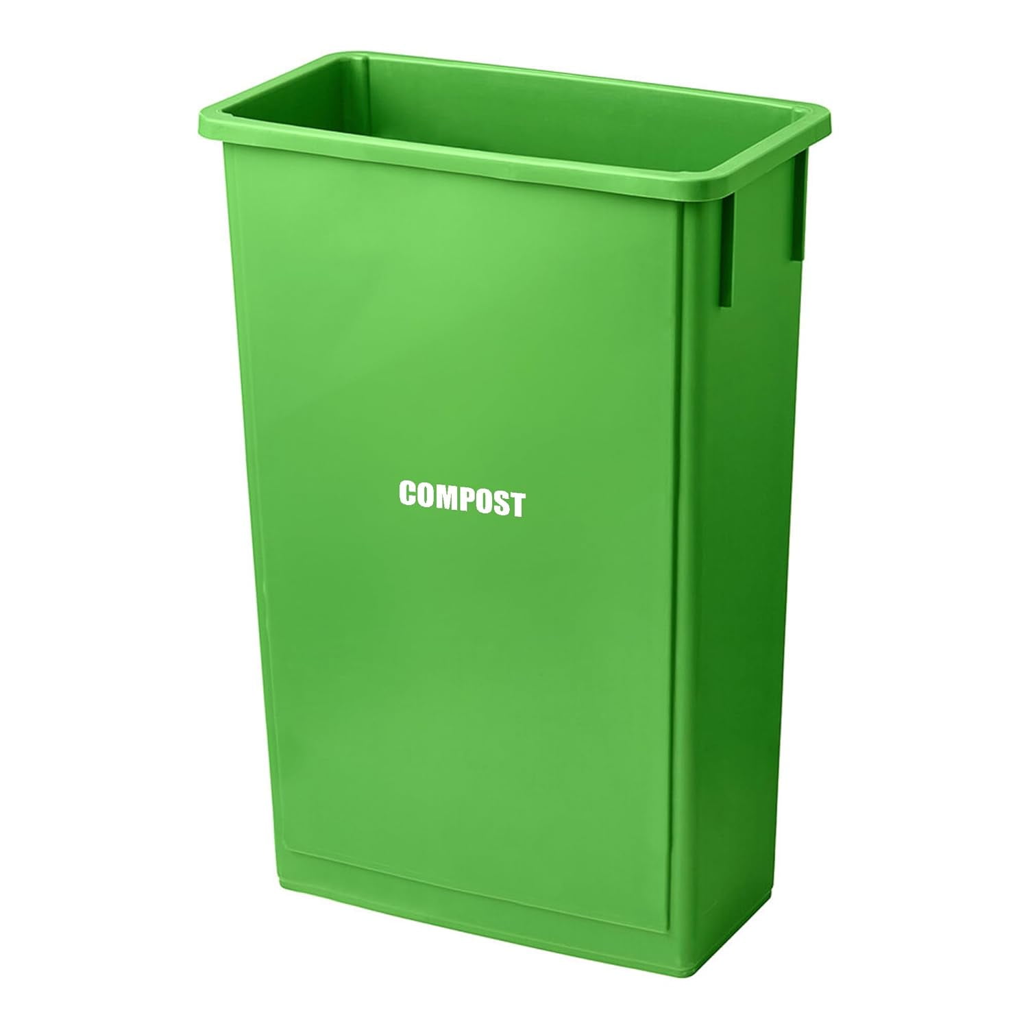 RSJH 23 Gallon Lime Green Slim Trash Can - Tall Plastic, Industrial ...