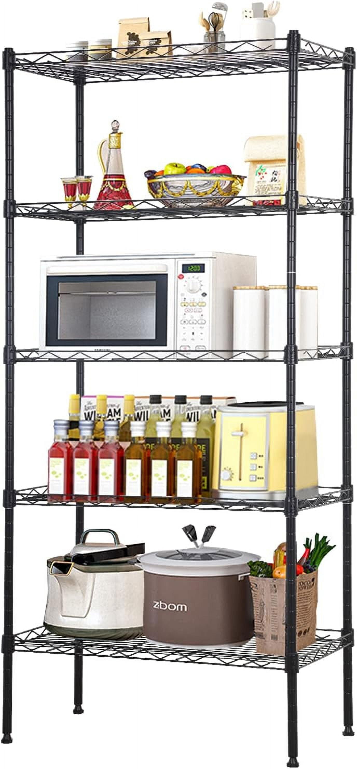 RSJH 5 Wire Shelving Unit Storage Shelf Adjustable Heavy Duty Shelf ...