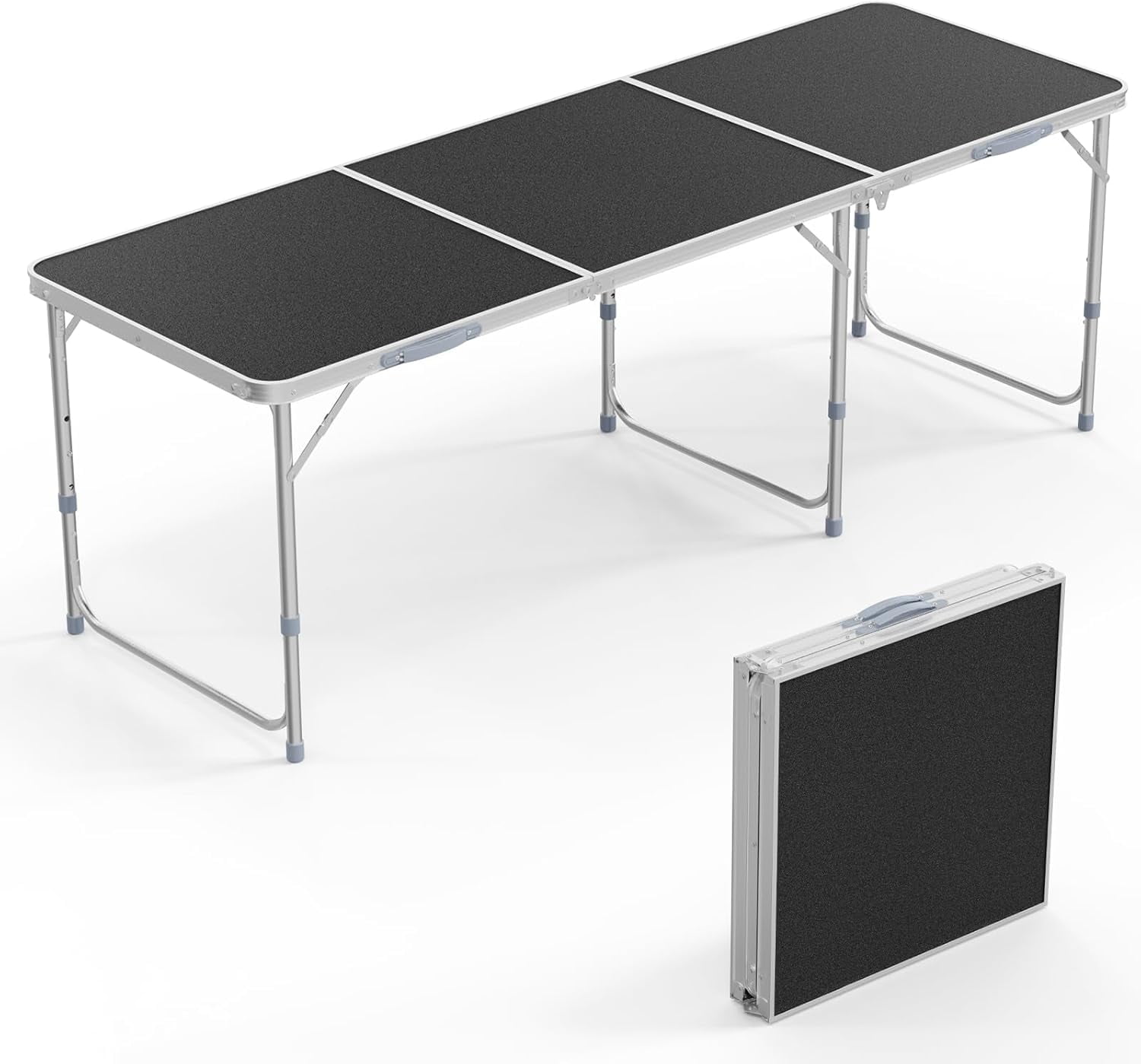 RSJH 6ft Folding Camping Table with Carry Handle,Portable Utility Table ...
