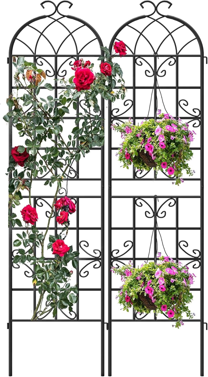 RSJH Garden Trellis Garden Fencing for Climbing Plants 2 Pack ...