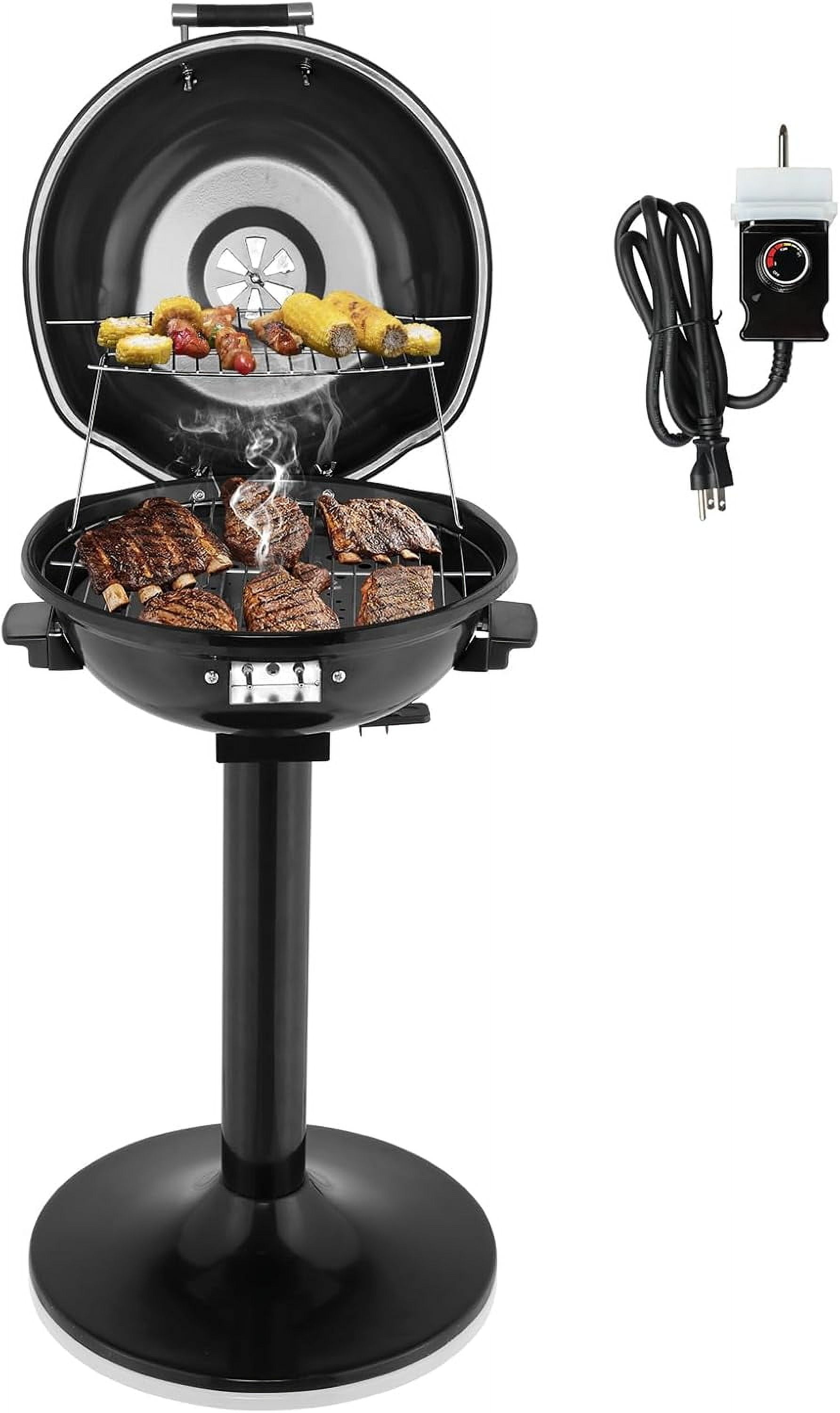 HLL Indoor/Outdoor Electric Grill, 1600W Portable Removable Stand Grill ...