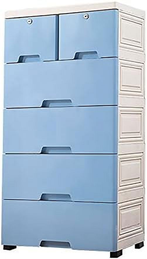 RSJIWOGZ 5 Drawer Dresser Plastic Wide Chest of Drawers Dresser Cabinet ...
