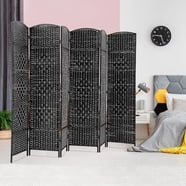 Maxhonor 6 Panels Room Divider, 6 FT Tall&Extra Wide Weave Fiber Room ...