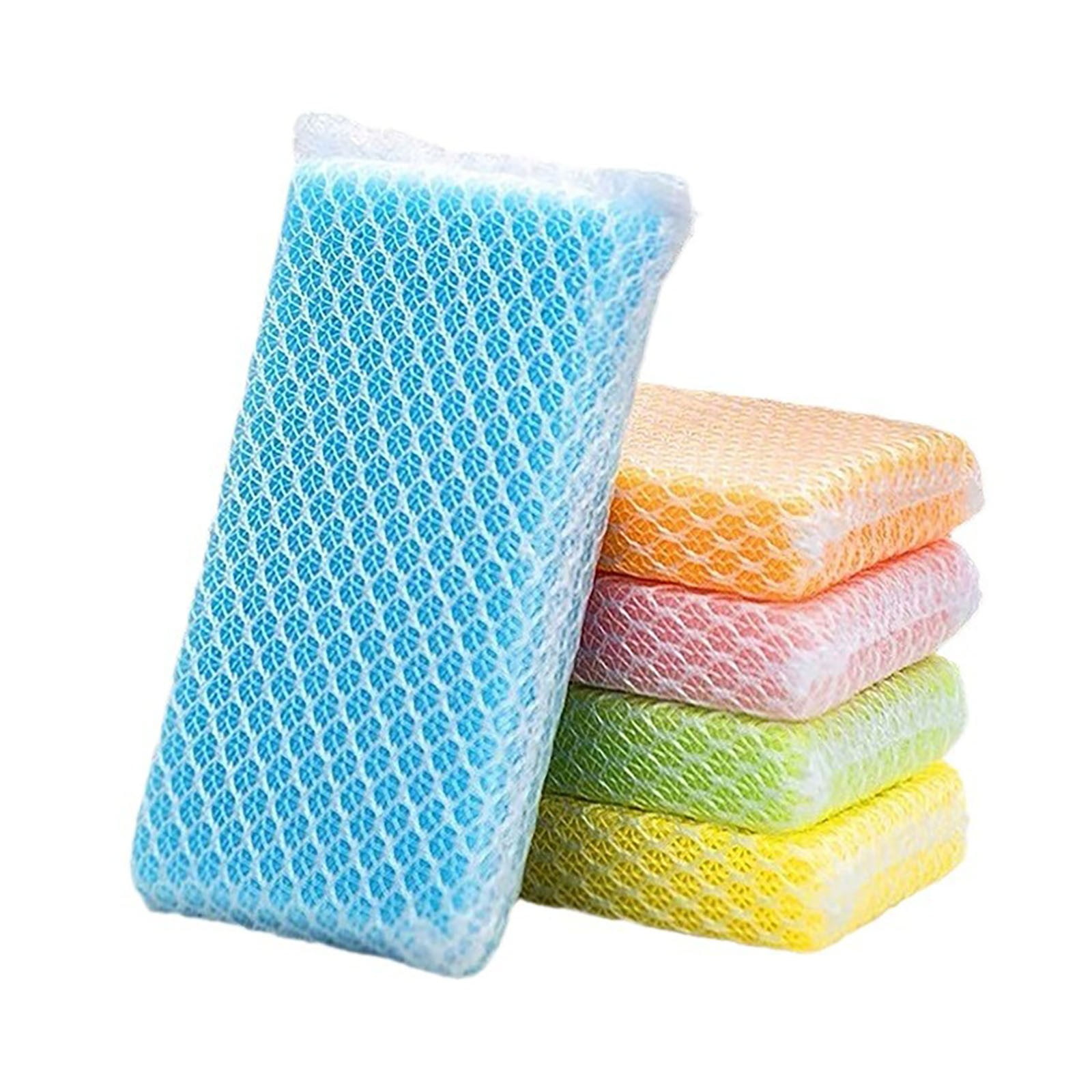 RSKK 5pc Sponge Scrubber Scouring Pad for Pot Scrubbing and Dishwashing ...
