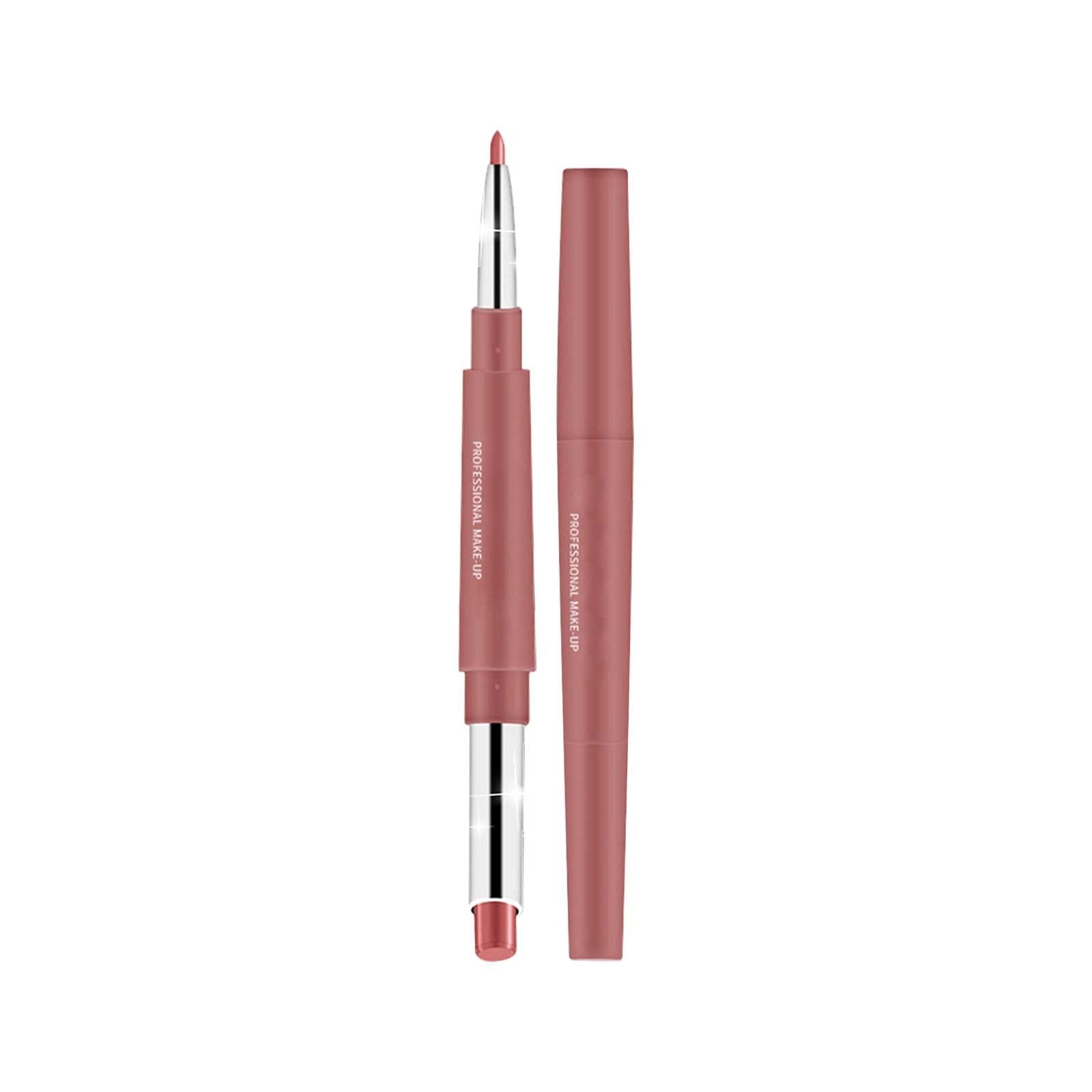 RSKK Double Ended Lipstick Pen Lip Liner and Set Chestnut Nude Dark Red ...