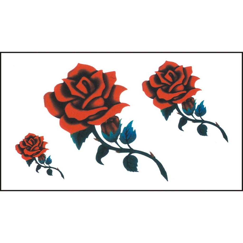 RSKK Rose Tattoo Stickers Sticker Tattoos Flowers Tattoos Body ...