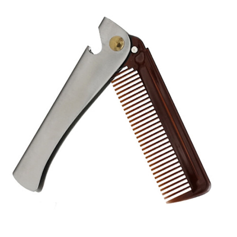 RSKK Stainless Steel Folding Beard Hair Comb with Bottle Opener ...