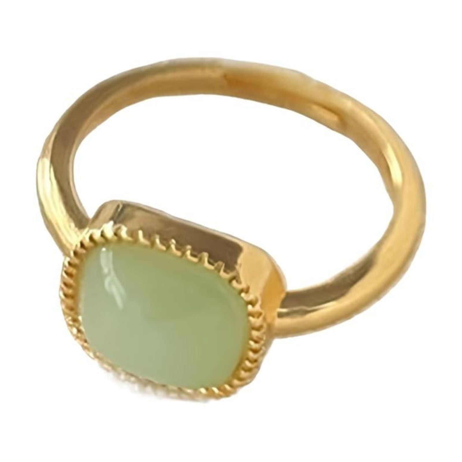 RSKK Sugar Cube Jade Ring Bluestone Ring Bluestone Gold Ring for Women ...