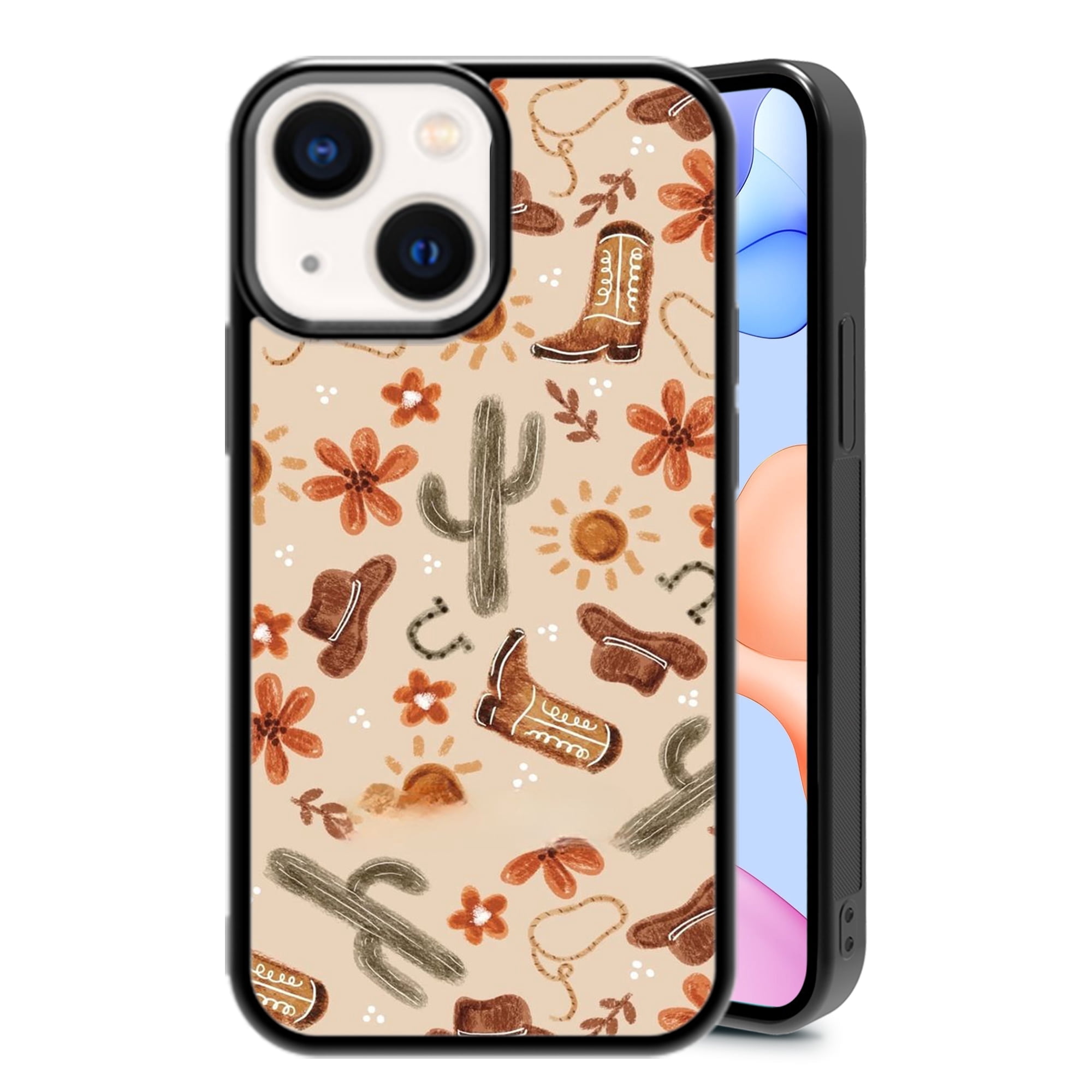 RSMTCI for iPhone 14/13 Case 6.1 IN,Cowboy Western Style Phone Case ...