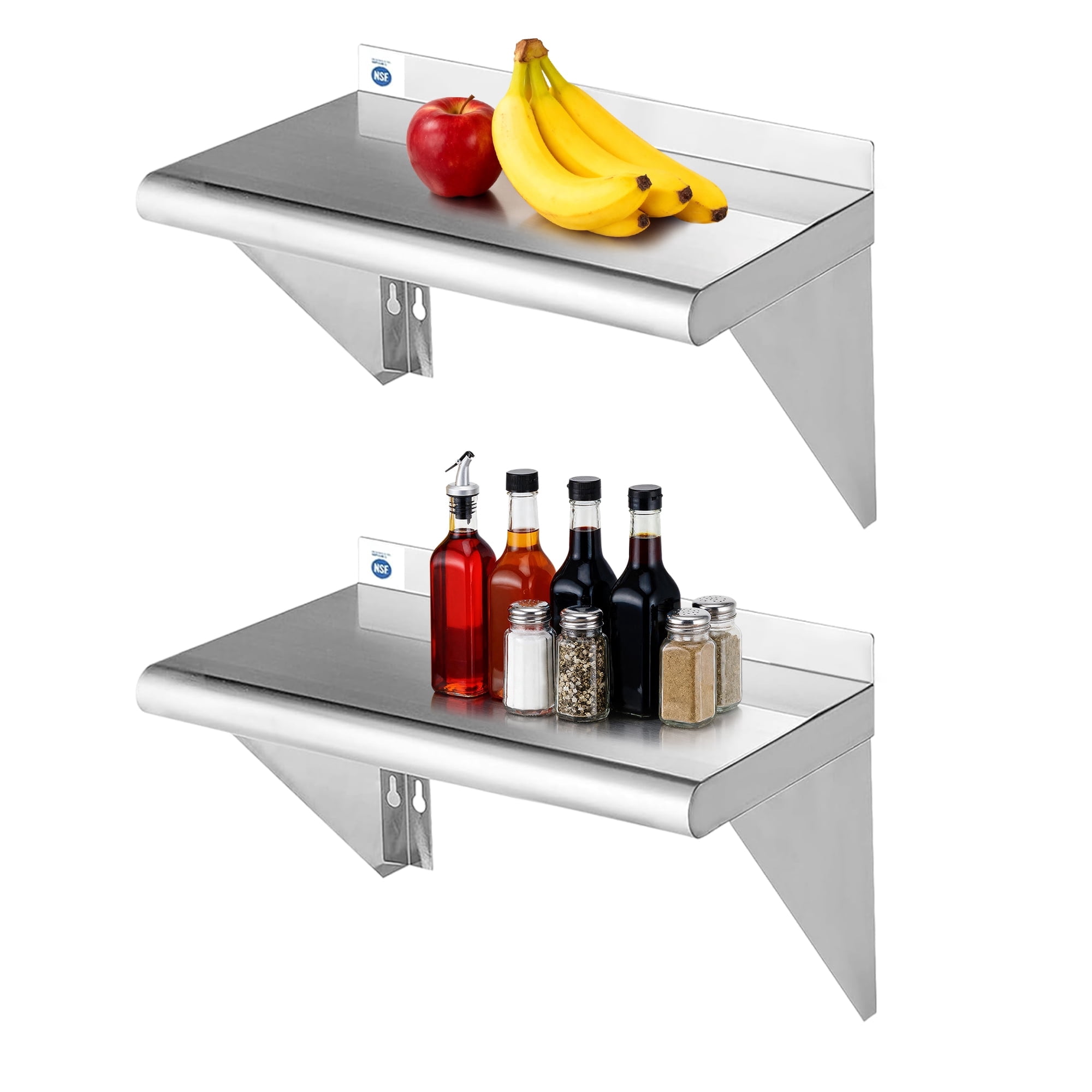 RSN Trend Stainless Steel Shelf 10 x 24 Inches 210lb, 2 Pack Commercial ...