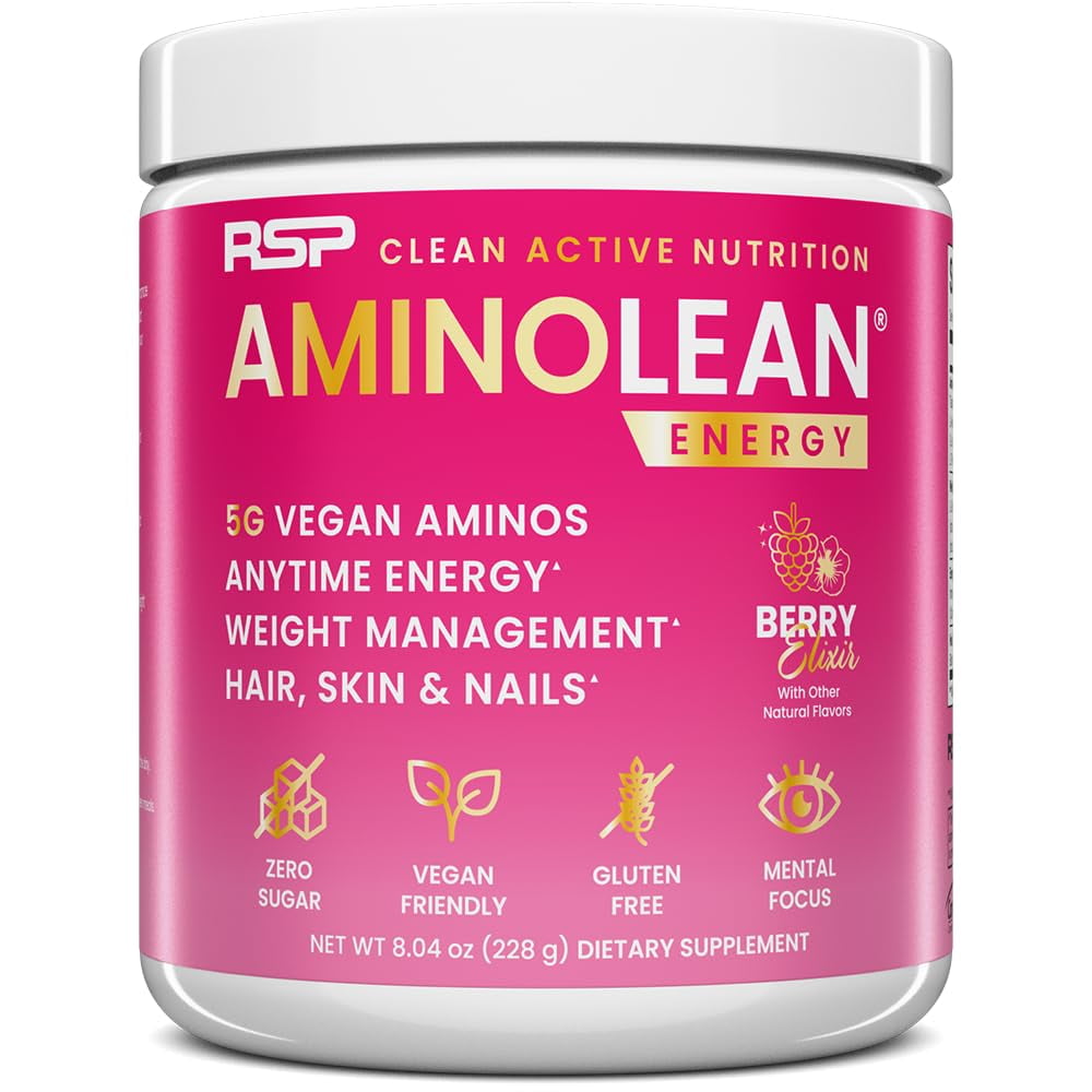 RSP NUTRITION AminoLean Pre Workout, Clean Energy with No Jitters ...
