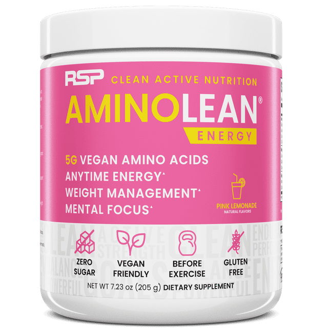 RSP Nutrition AminoLean Pre Workout Powder with BCAAs, Amino Acid ...