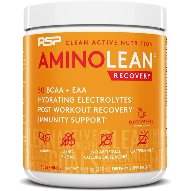 RSP Nutrition AminoLean Energy Powder for Post Workout Recovery, Lean ...