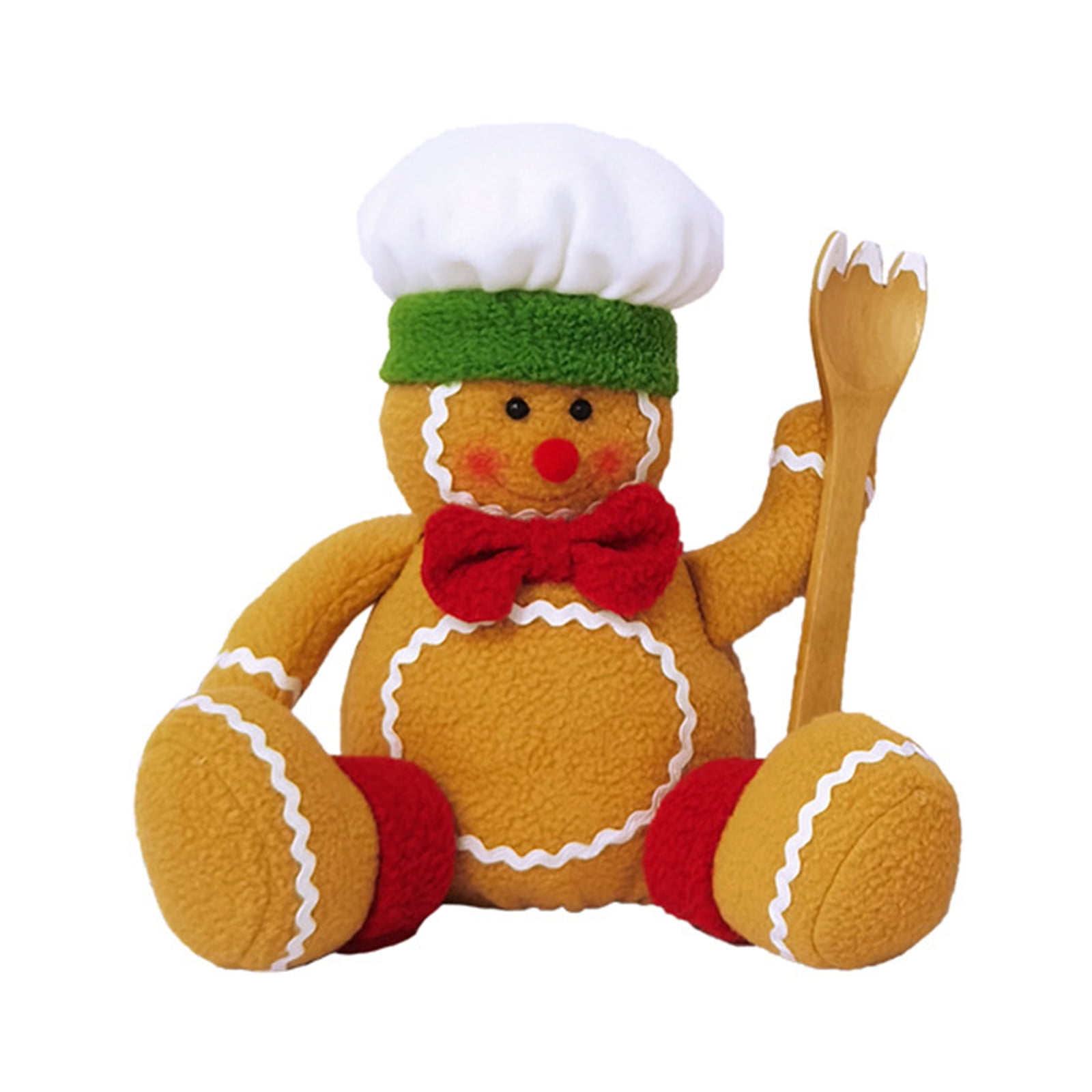 RSRZRCJ Christmas Table Decorations Plush Sitting Gingerbread Man Desk ...