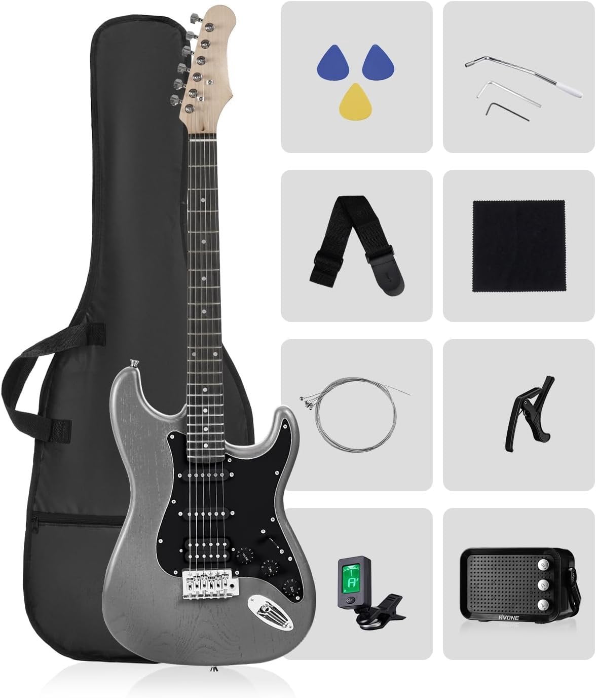 RST-150 39" Beginner Guitar Kit with Amp & Pickups | Complete Starter ...