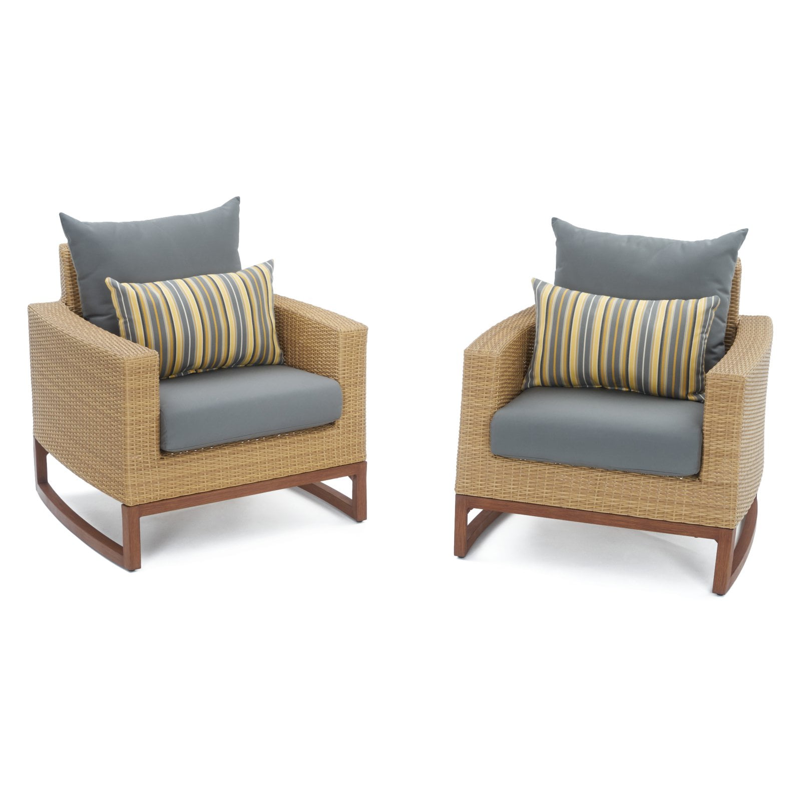 RST Brands Mili 2 Piece Aluminum/Resin Wicker Outdoor Club Chair ...