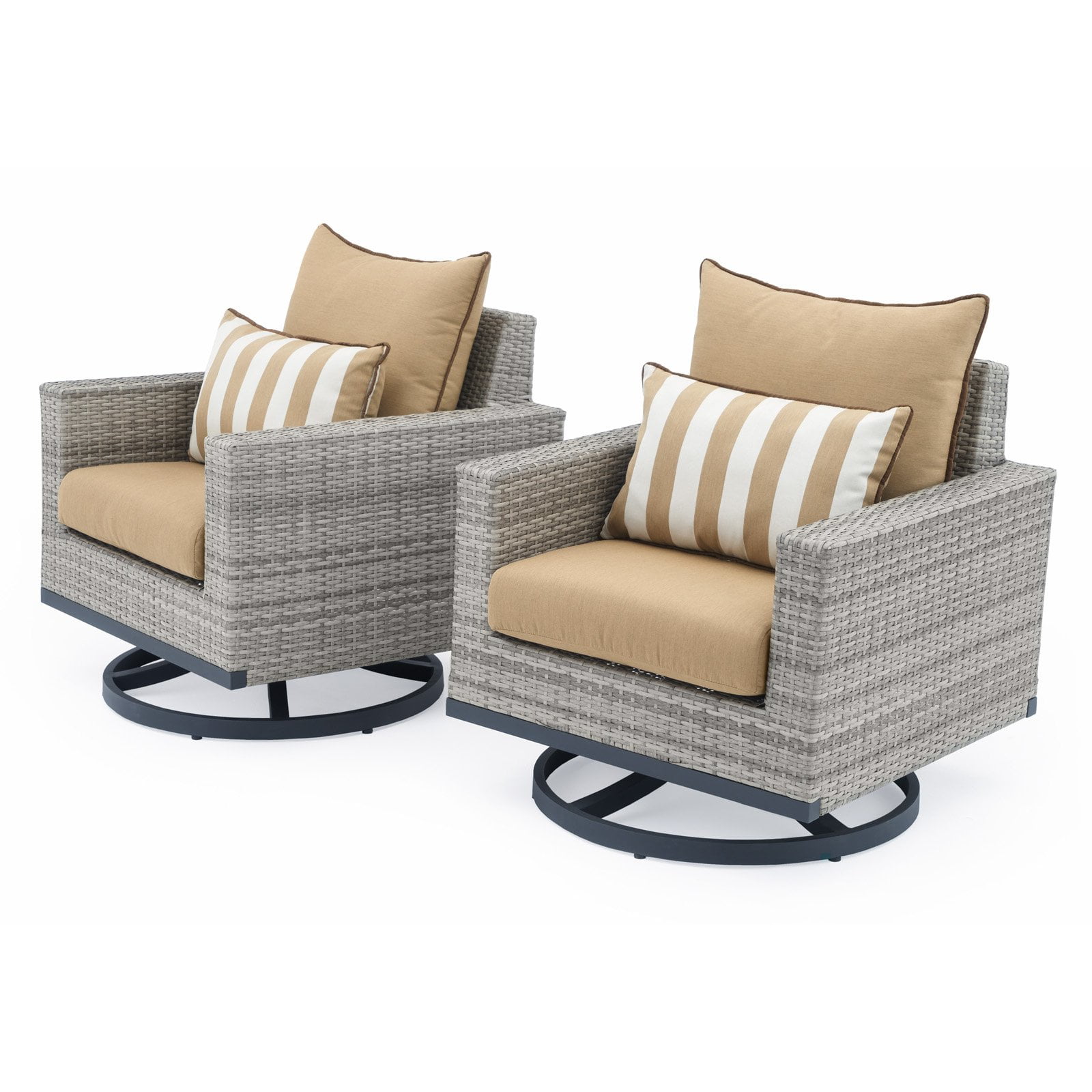 RST Brands Milo 2 Piece Aluminum Outdoor Motion Club Chairs - Maxim ...