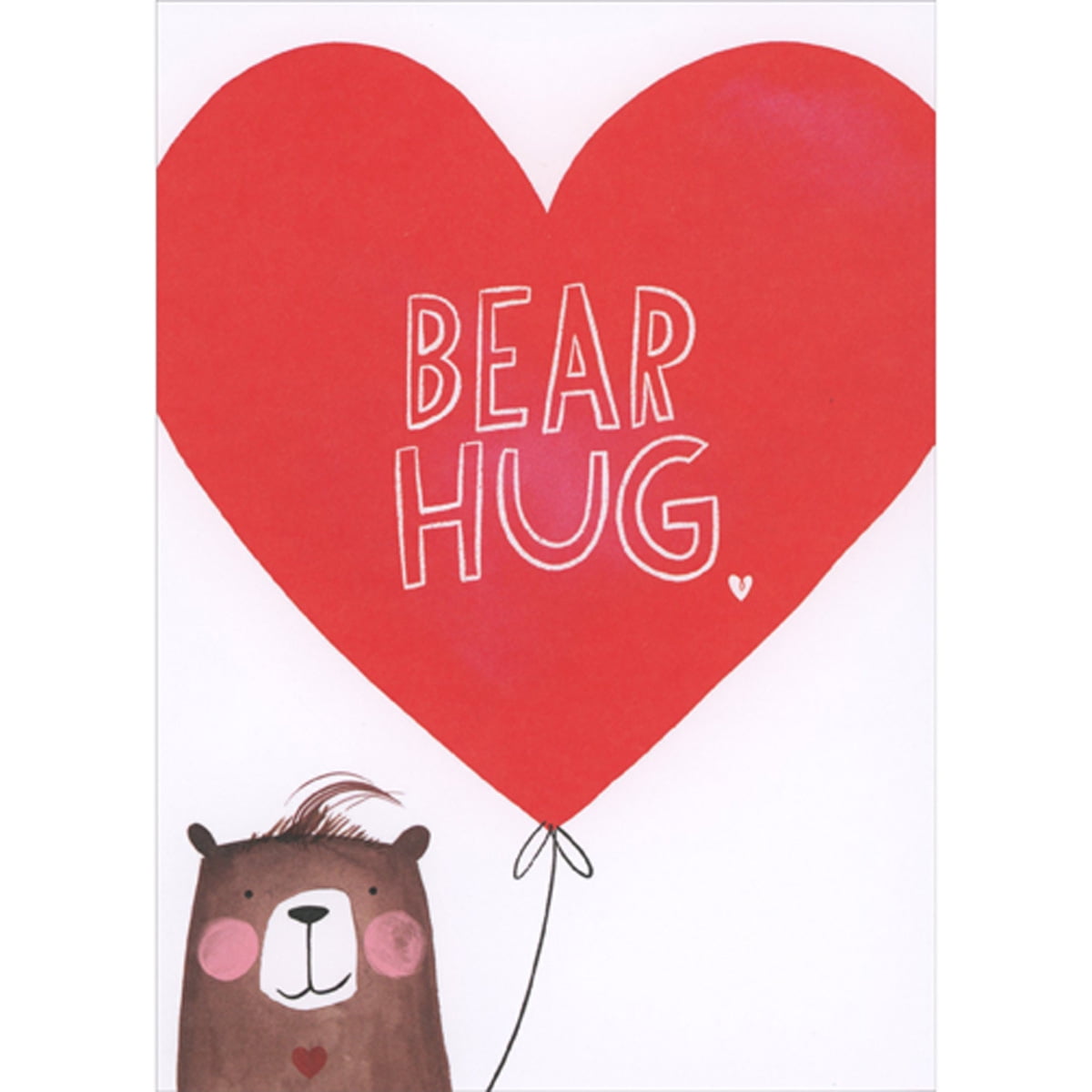 RSVP Brown Bear Holding Heart Shaped Bear Hug Balloon Valentine's Day ...