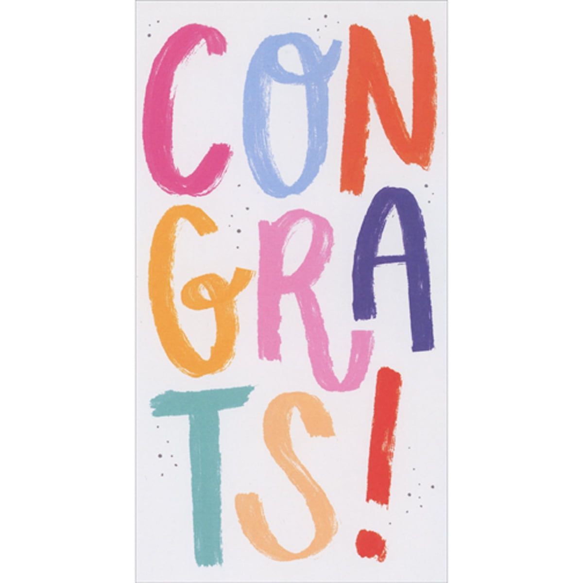 RSVP CONGRATS Letters: Colorful Paint Strokes Money Holder / Gift Card ...