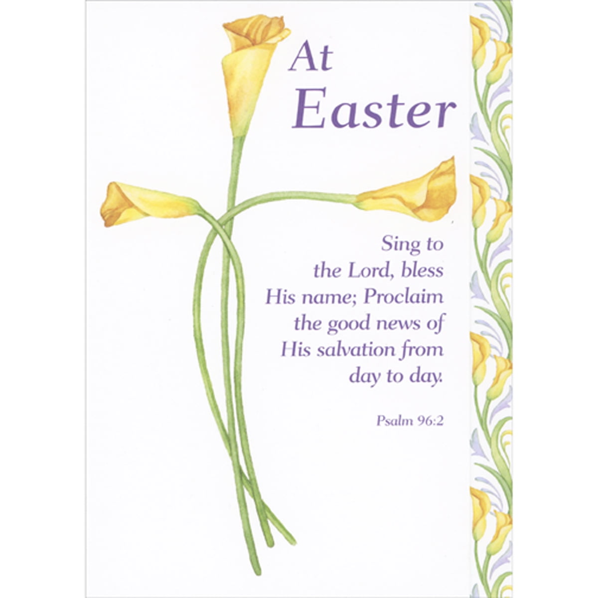 RSVP Cross of Yellow Flowers: Sing to the Lord Scripture Verse ...