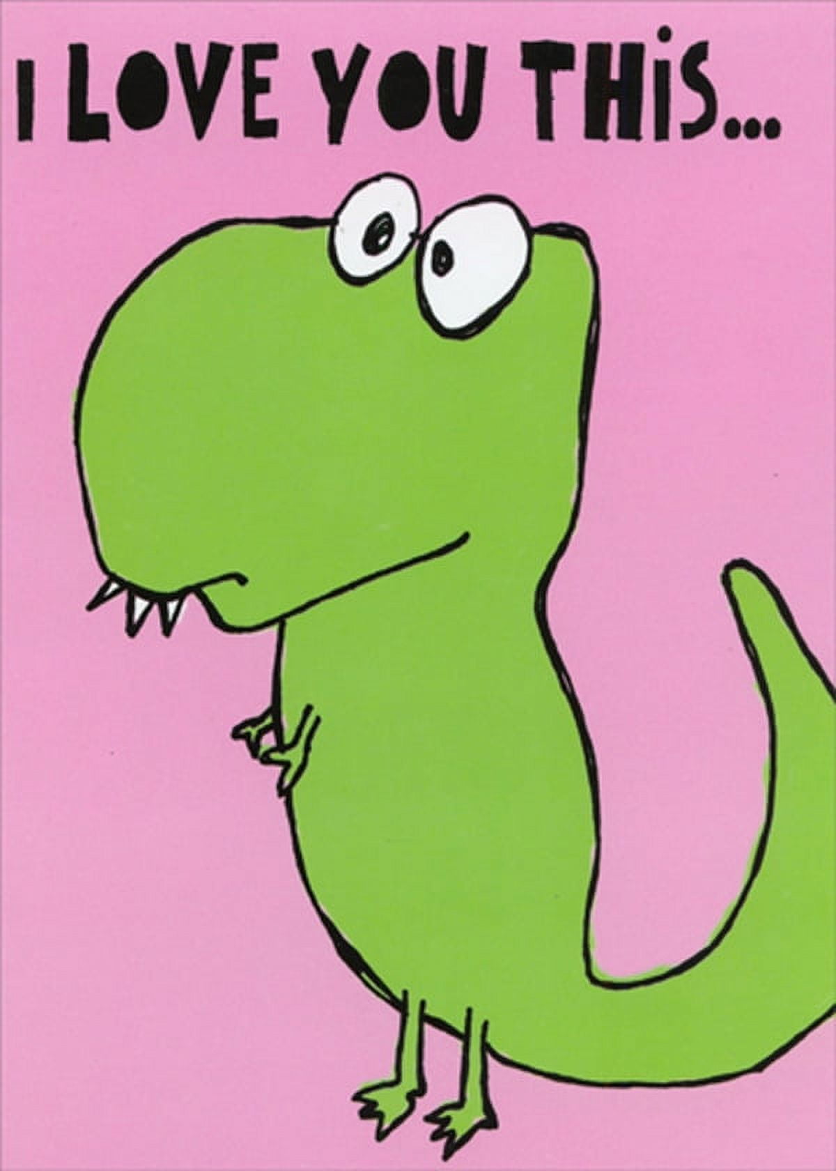 RSVP Dinosaur Love You This Much 3D Pop Out Humorous : Funny Valentine ...