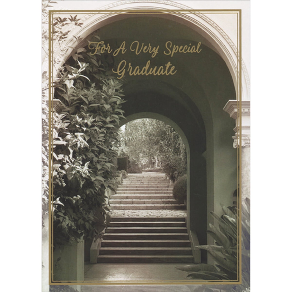 RSVP Greenery Lined Archway and Staircase Graduation Congratulations ...