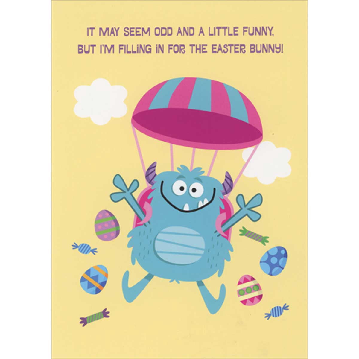 RSVP Greetings Blue Monster Filling in for the Easter Bunny Juvenile ...