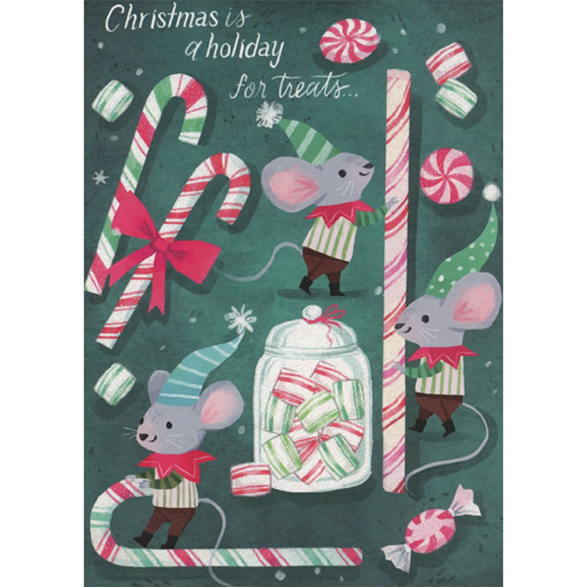 RSVP Holiday for Treats: Cute Mice Holding Candy Canes Juvenile ...