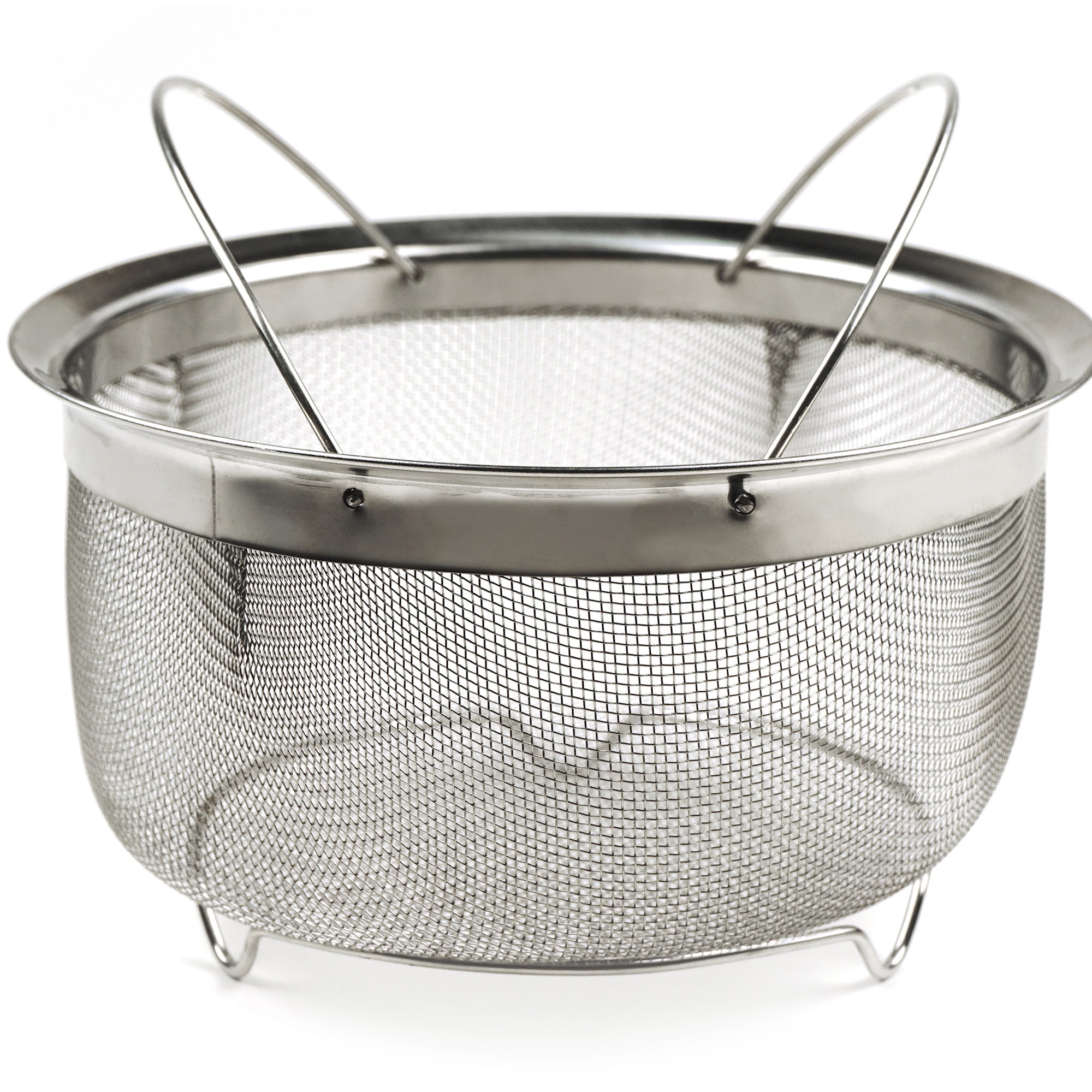 RSVP International 3 Qt Mesh Straining Basket with Folding Handles ...
