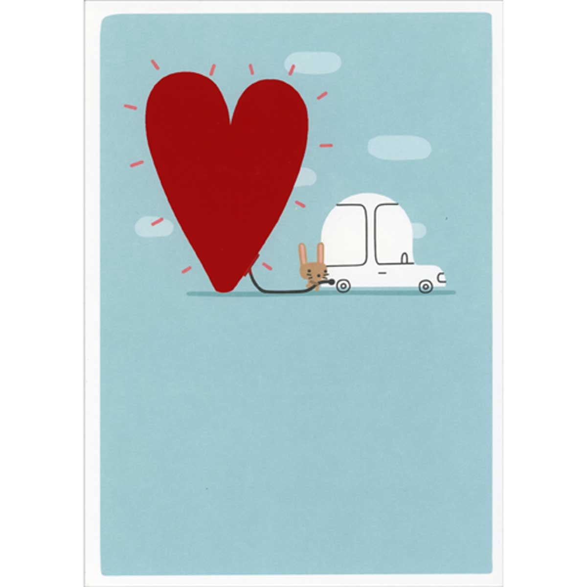 RSVP Rabbit Filling Up Car with Love from Heart Romantic Valentine's ...