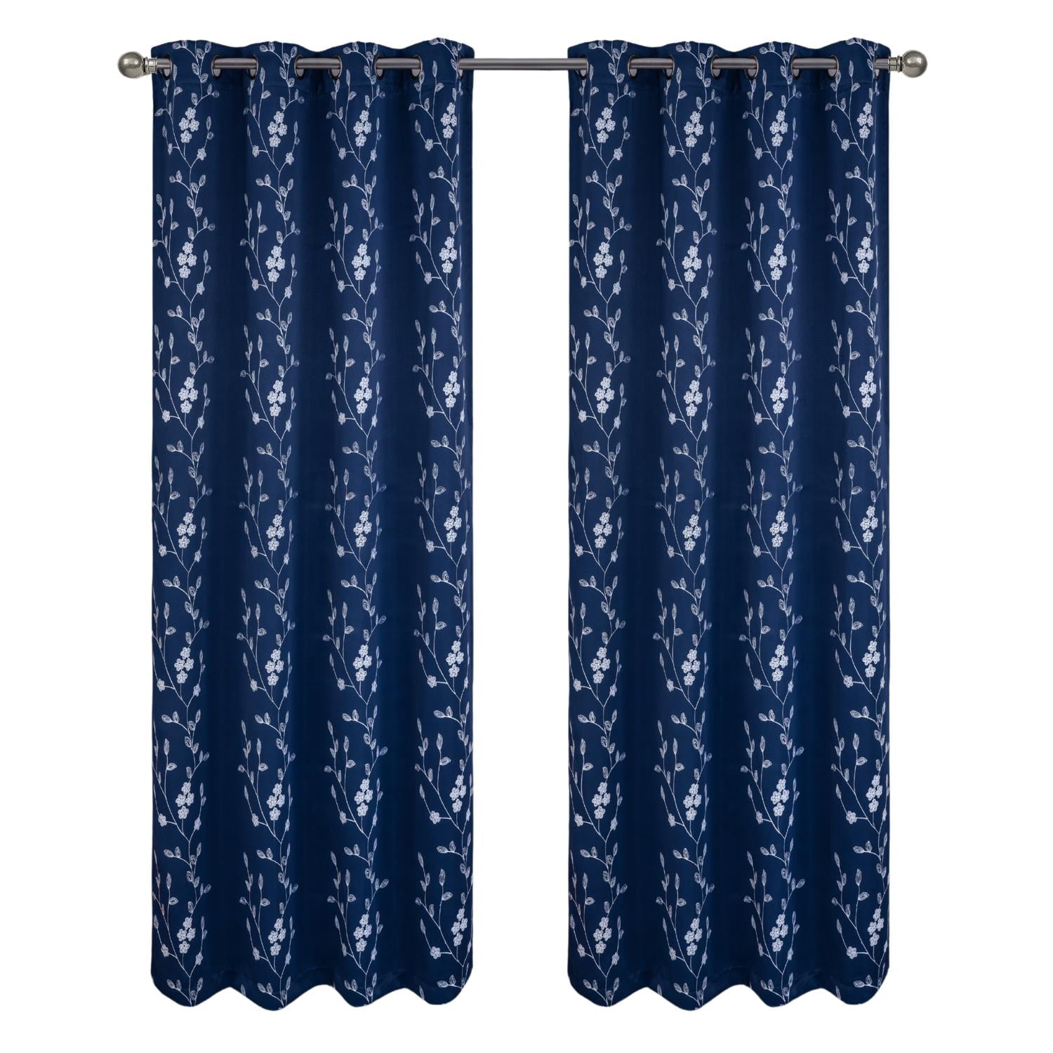 RT Designer Collection Lilian Embroidered Blackout Luxurious Decorative ...