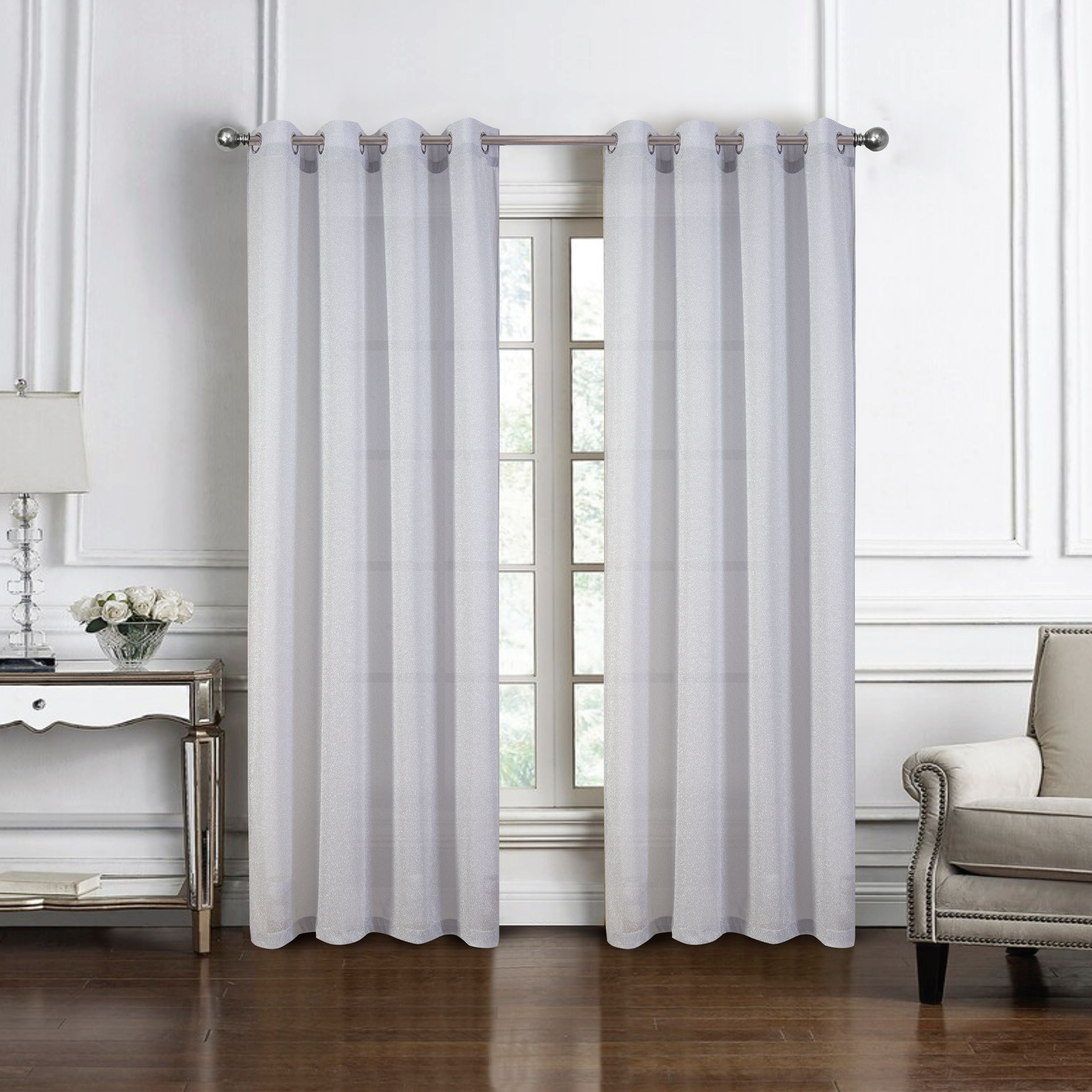 RT Designers Collection 90 in. Stardust Grommet Panel, Grey - Walmart.com