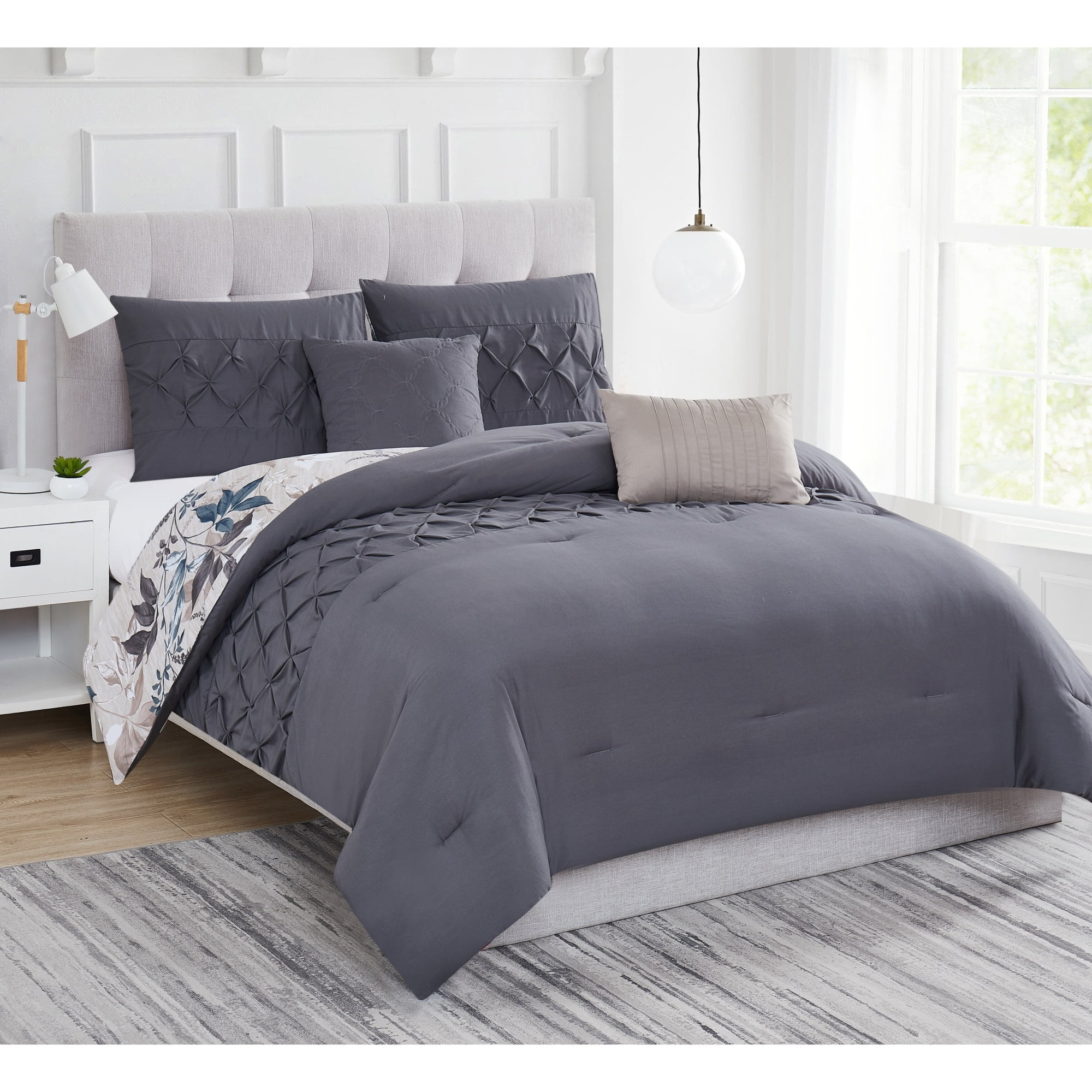 RT Designers Collection Darby Reversible Comforter Set - 5-Piece ...