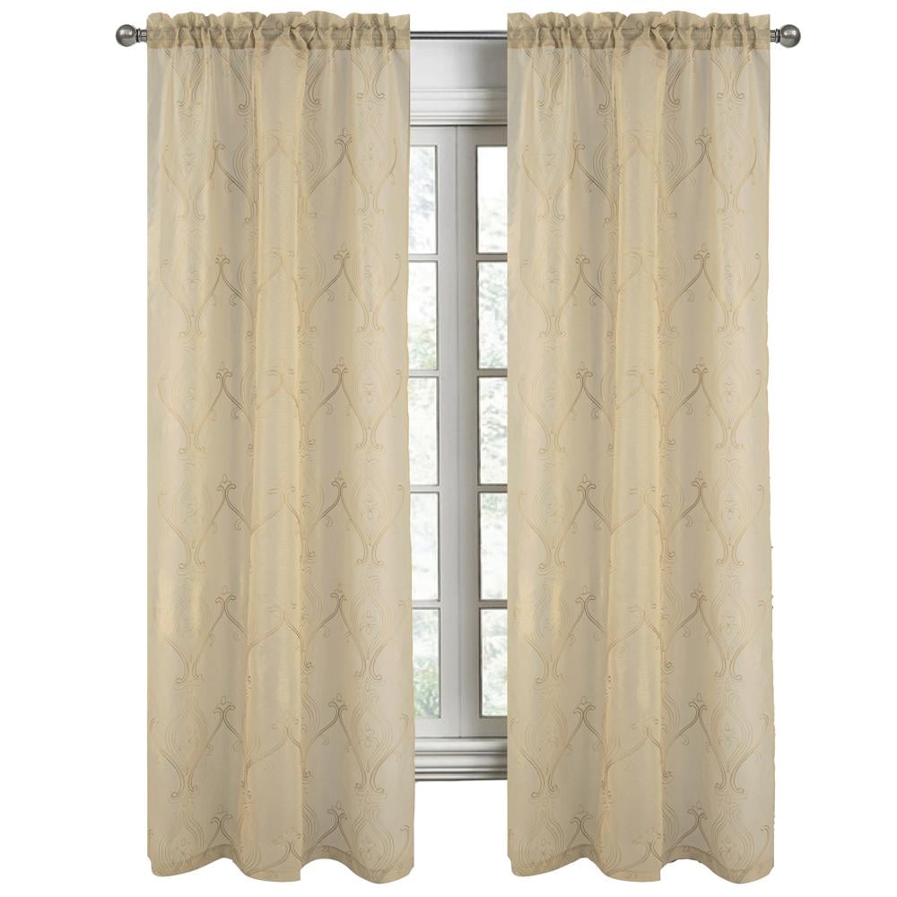 RT Designers Collection Pearl Emb Metallic Doily Rod Pocket Room ...