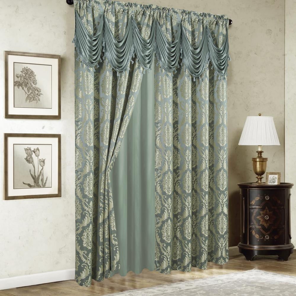 RT Designers Collection Stockton Premium Two Pack Double Curtain Panel ...
