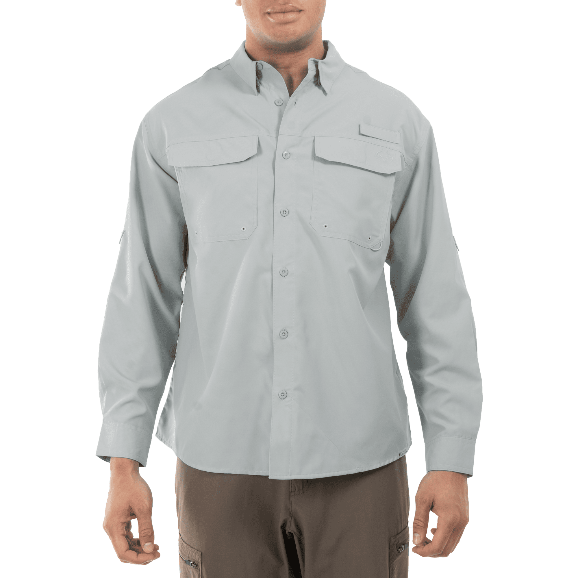 Realtree Men's Sleet Grey Large Long Sleeve Guide Shirt - Walmart.com