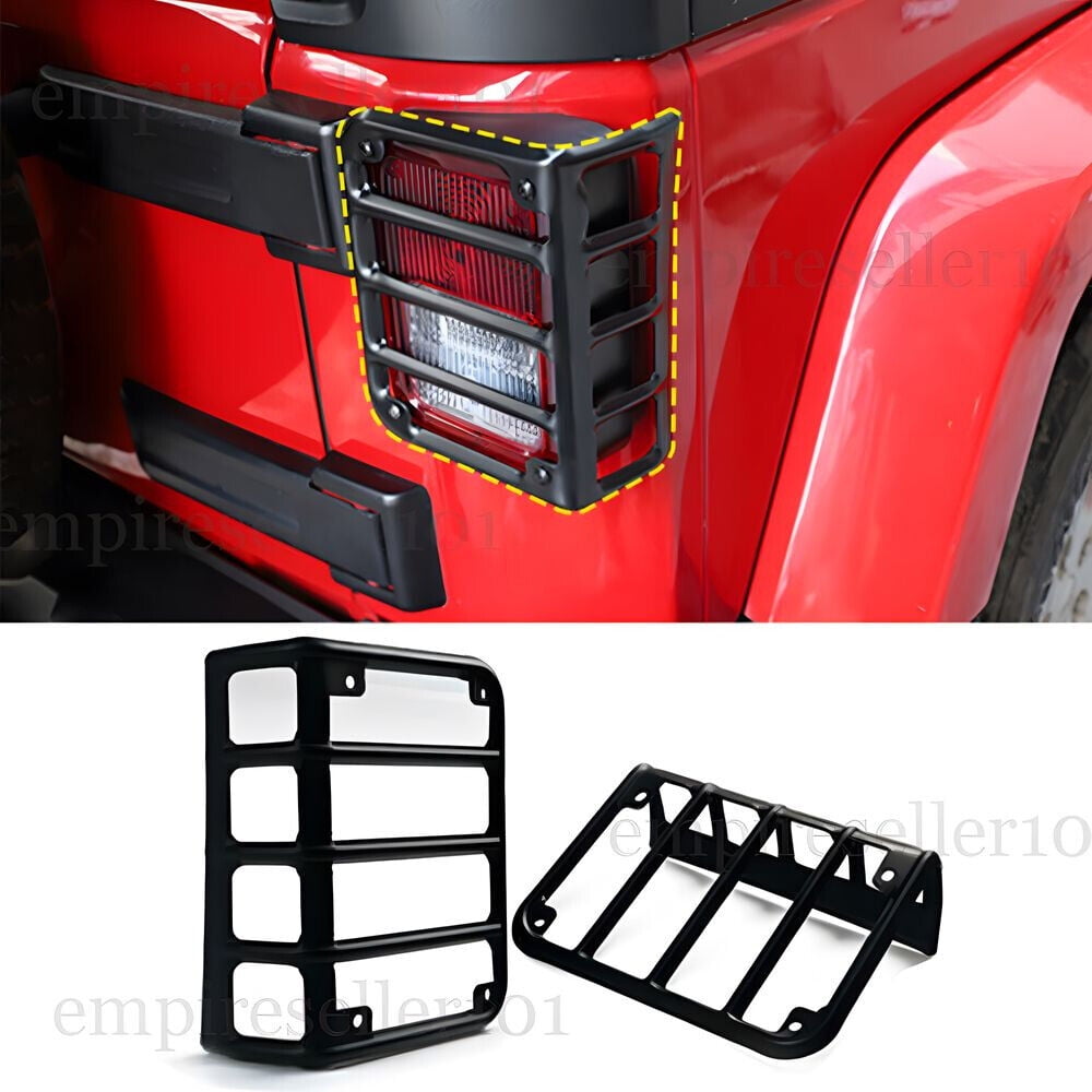 RT-TCZ Pair Tail Light Guard Cover For Jeep Wrangler JK 07-17 Stainless ...