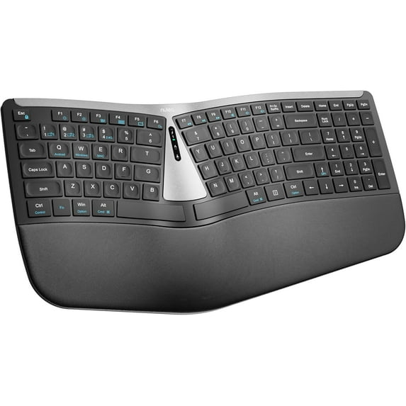 RT07B Wireless Ergonomic Keyboard - Split Keyboard, Wrist Rest, Natural ...