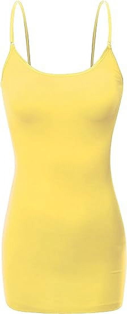 RT1002 Ladies Adjustable Spaghetti Strap Basic Long Cami Tank Top ...