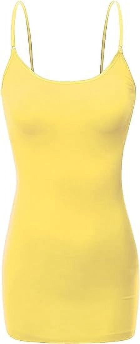 RT1002 Ladies Adjustable Spaghetti Strap Basic Long Cami Tank Top ...