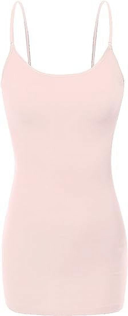 RT1002 Ladies Adjustable Spaghetti Strap Basic Long Cami Tank Top L ...