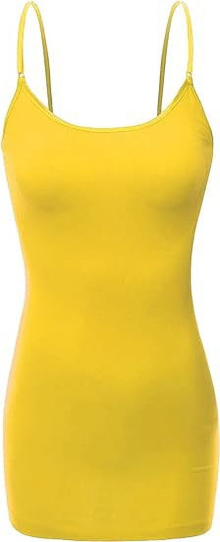 RT1002 Ladies Adjustable Spaghetti Strap Basic Long Cami Tank Top ...