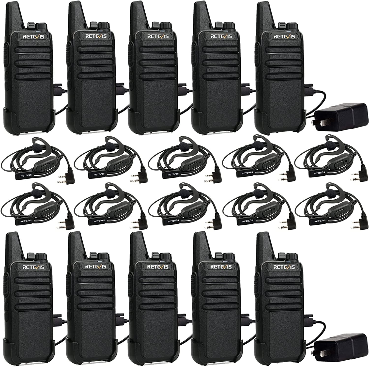 RT22 2 Way Radios Walkie Talkies,Rechargeable Long Range Two Way Radio, USB VOX Small Emergency ...